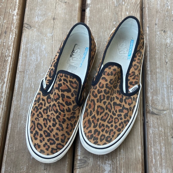 Vans | Shoes | Vans Suede Slipons In Leopard Print | Poshmark